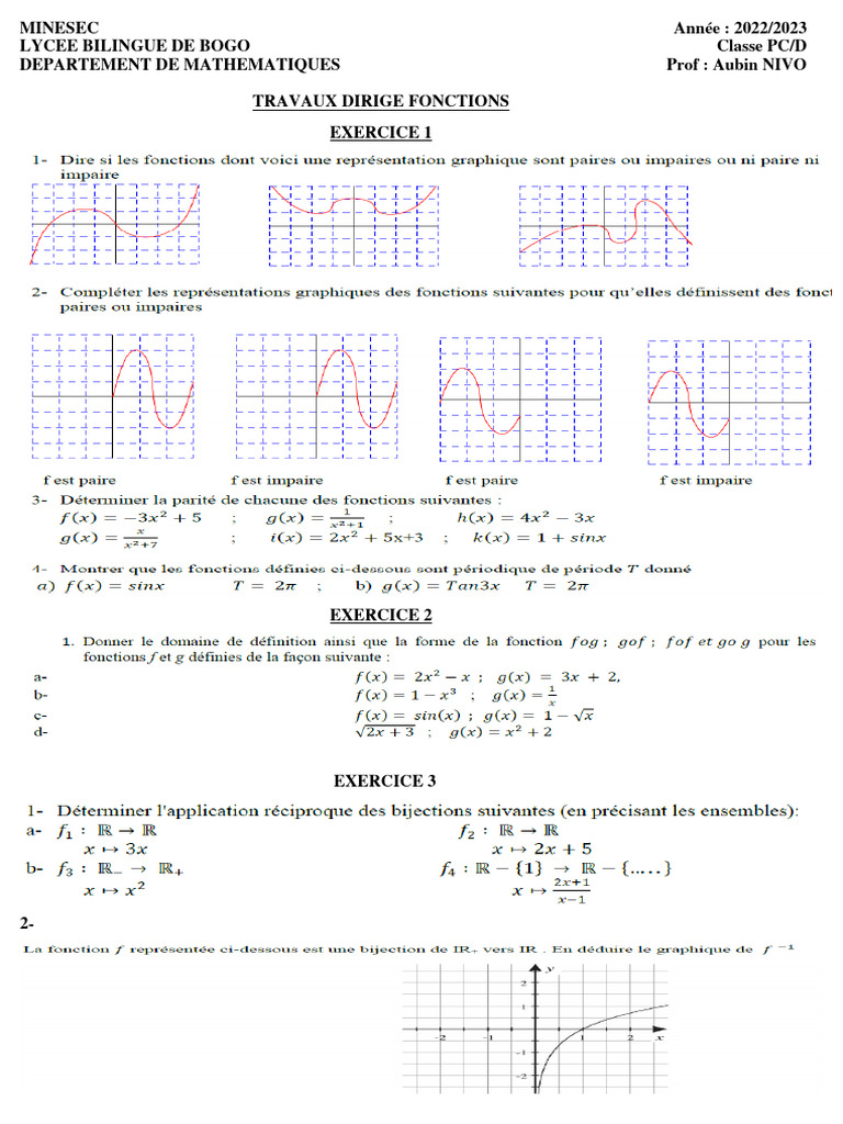 Fiche de TD | PDF
