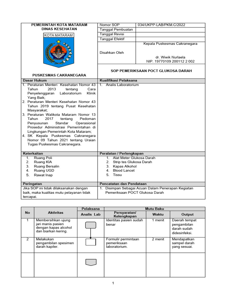 035 Sop GD Poct | PDF