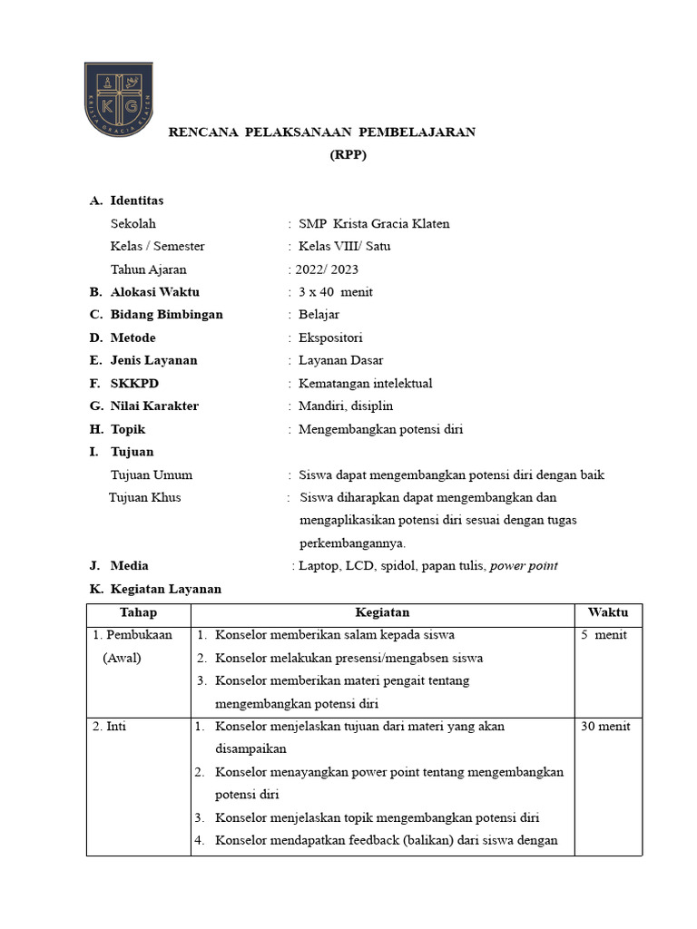 RPL Potensi Diri (VIII) | PDF