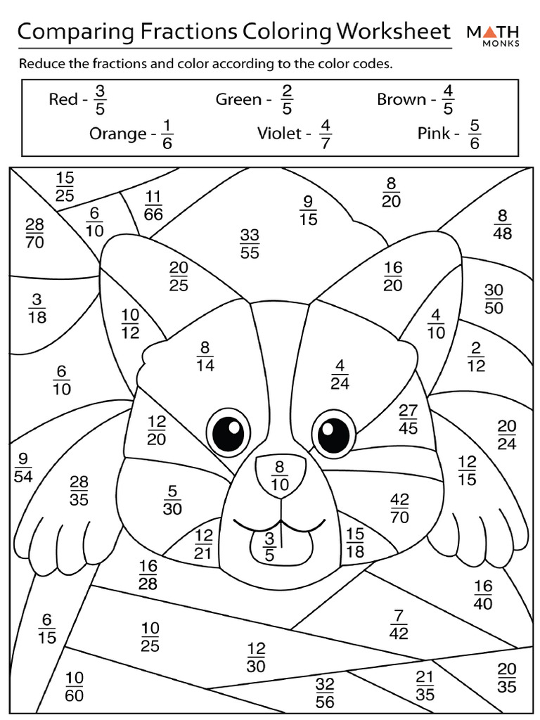 Comparing-Fractions-Coloring-Worksheets-1 | PDF