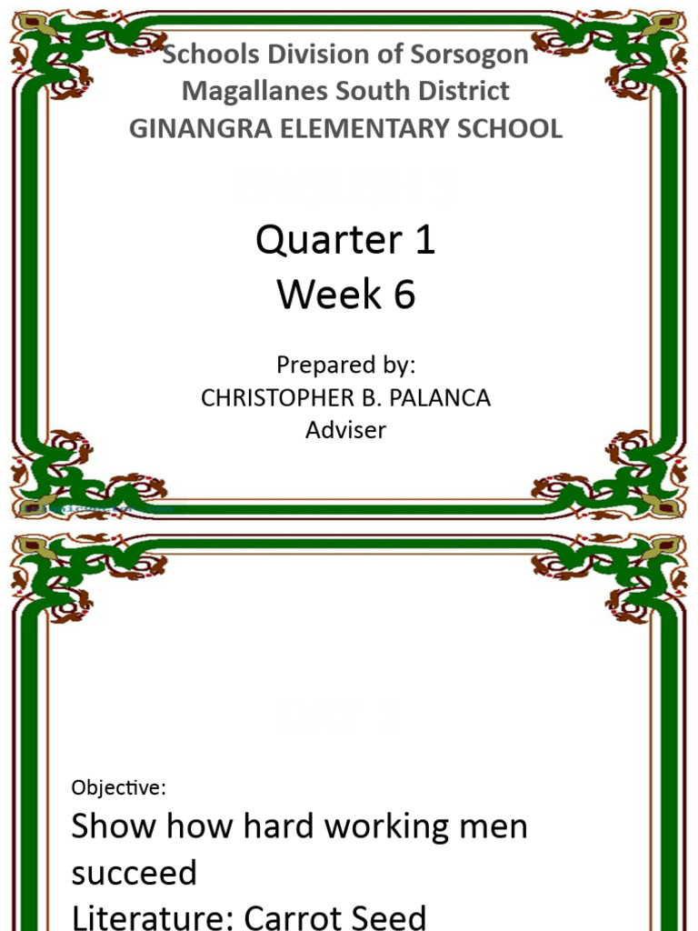 English 3 Q1-Week 6 | PDF | Phrase