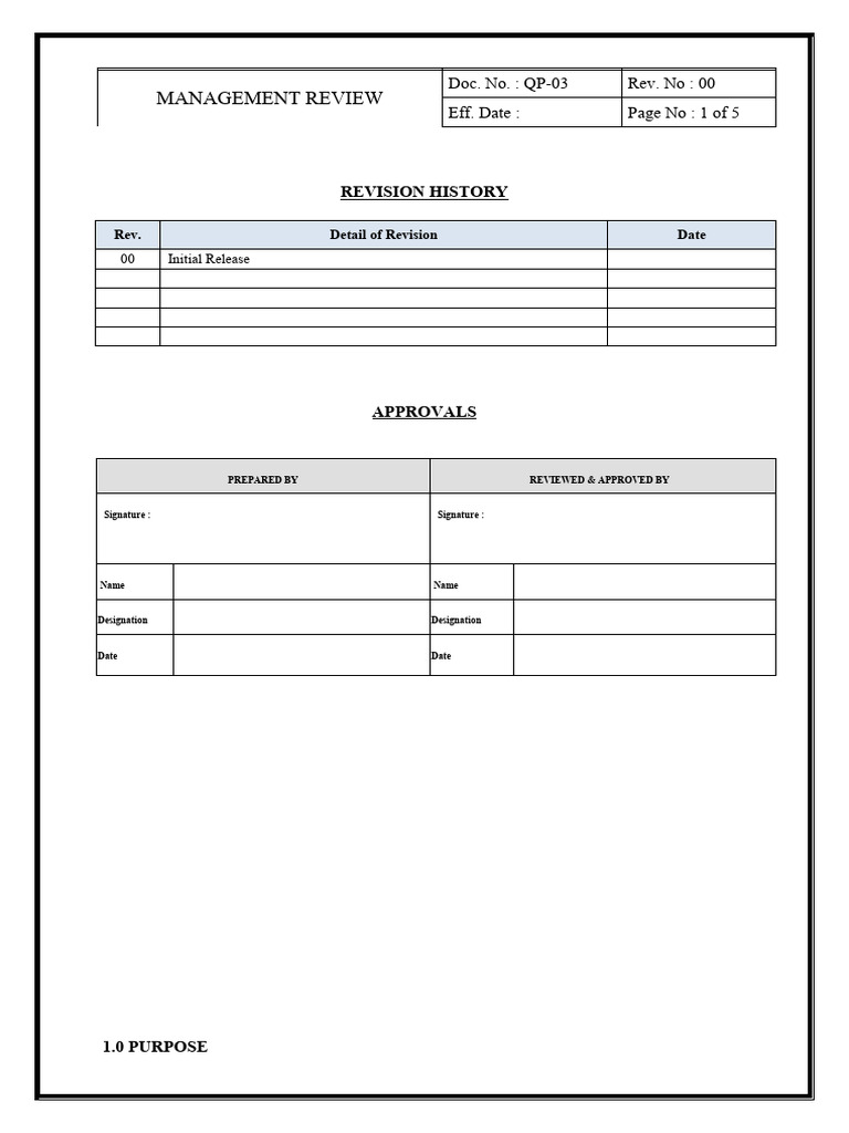 QP-03 Management Review | PDF