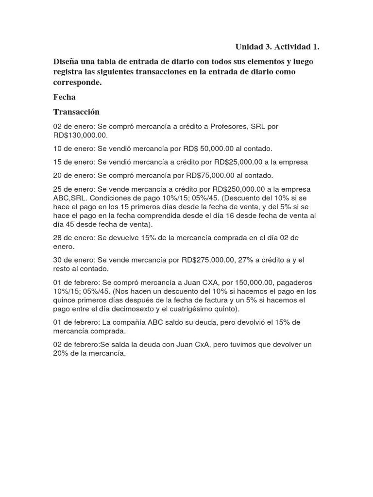 Unidad 3. Actividad 1 | PDF | Servicios financieros | Economias