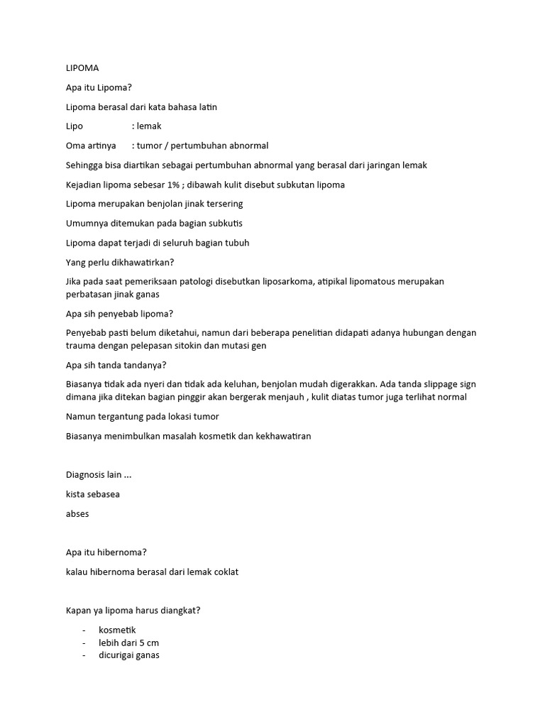 LIPOMA | PDF