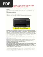 Steps To Reset Epson L3210 Printer | PDF | Computers