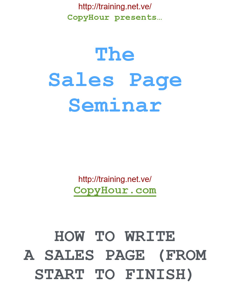 How to Write a Sales Page Guide | PDF | Argument | Sales