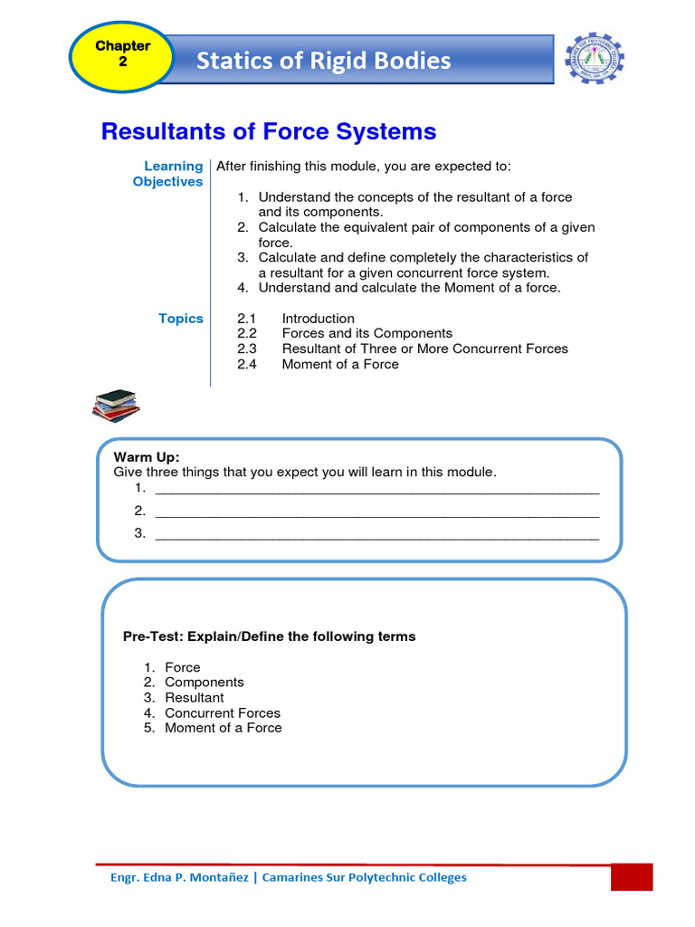 Module 2 (Components of Forces) | PDF