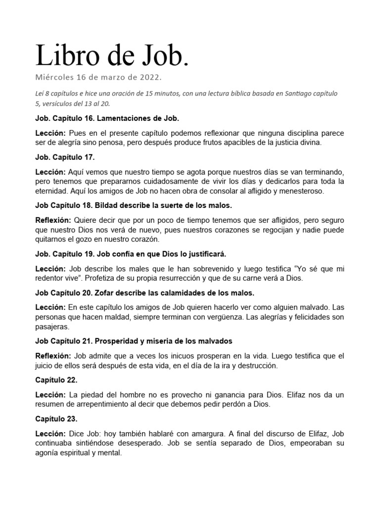 Libro de Job | PDF | Libro de trabajo | Creencia religiosa y doctrina