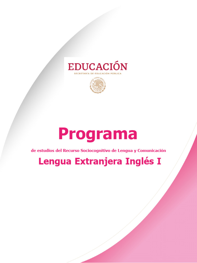 Ingles I - 2C | PDF | Plan de estudios | Aprendizaje