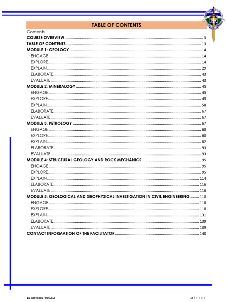 Module 1 - CE2131 - GEOLOGY FOR CIVIL ENGINEERS Semestral | PDF | Plate ...