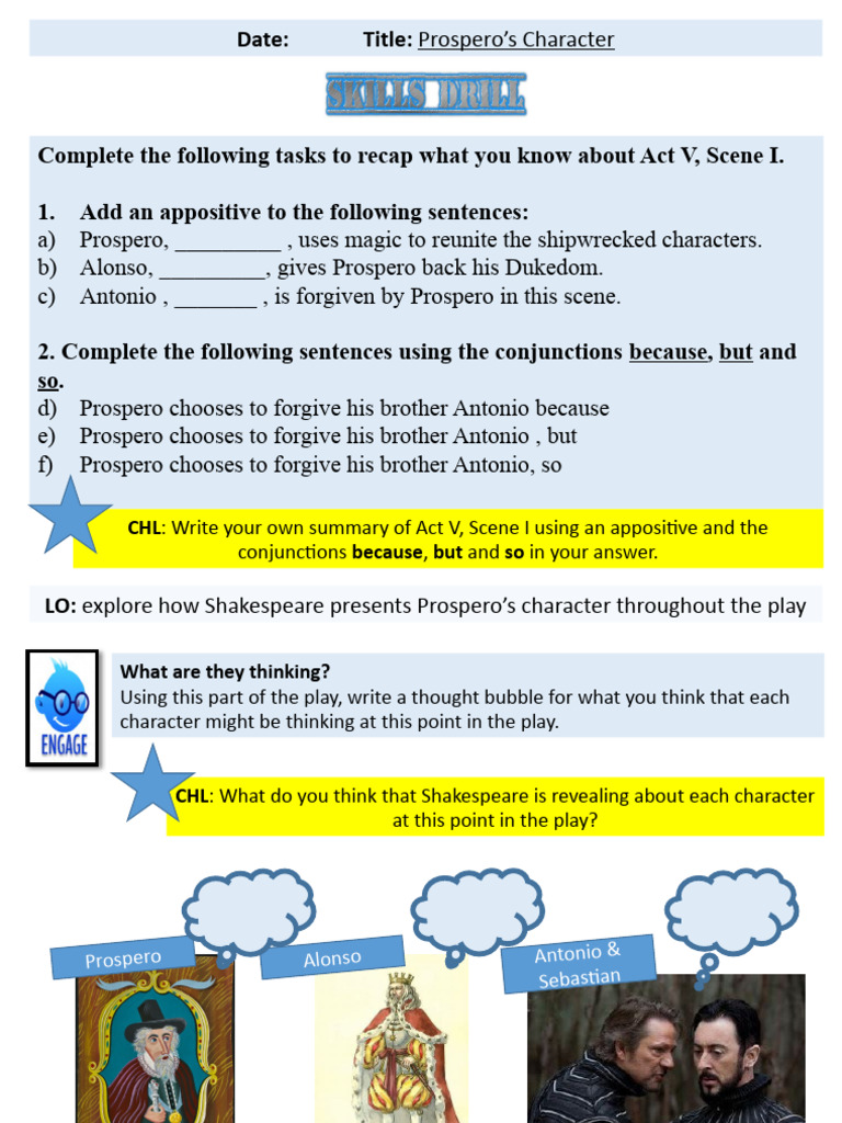 Lesson 2 Prosperos Character | PDF | The Tempest