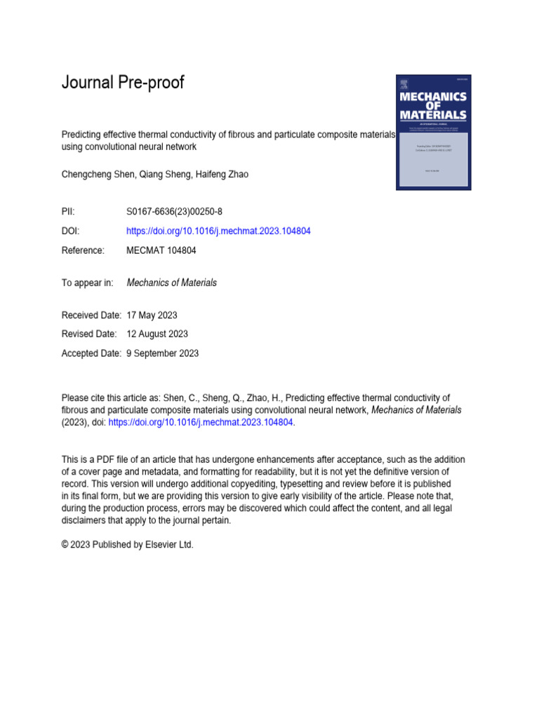 Predicting Thermal Conductivity with CNN | PDF | Physical Sciences ...