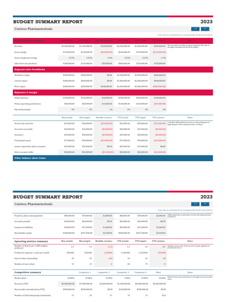 Budget Summary Report | PDF | Financial Markets | Business