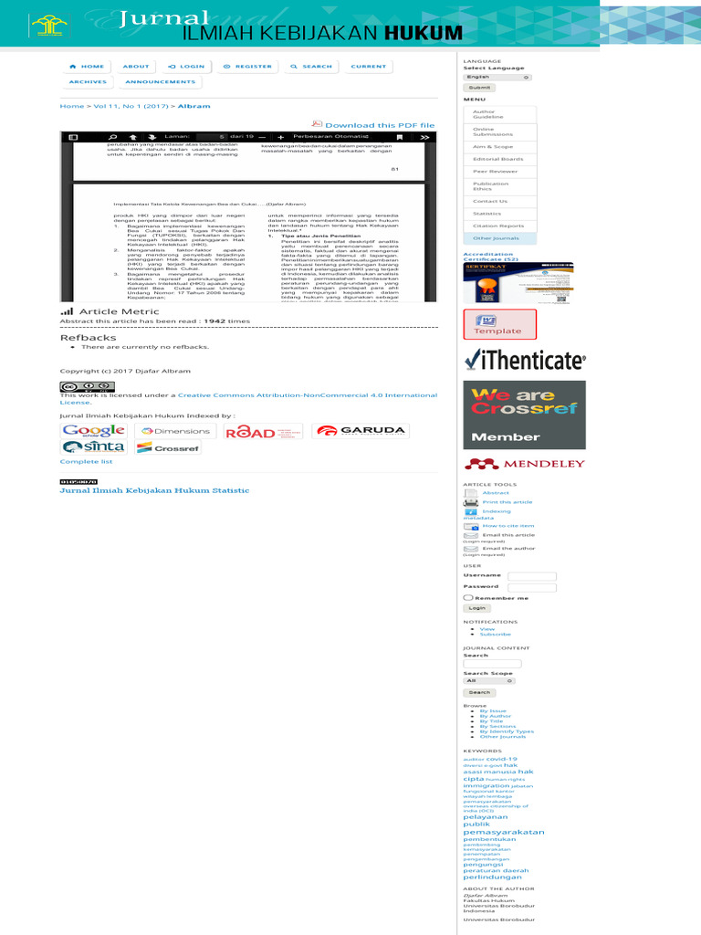 Implementasi Tata Kelola Kewenangna Bea Dan Cukai Di Bidang Hak Kekayaan Intelektual (HKI) Di ...