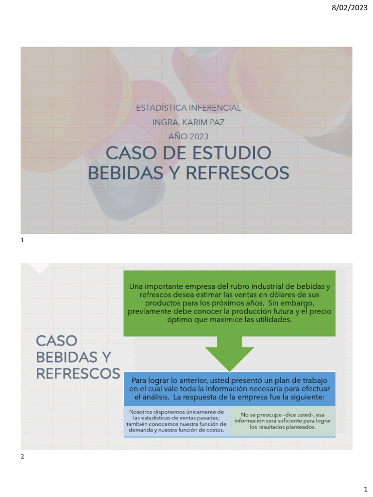 Caso de Estudio Bebidas y Refrescos Solución | PDF