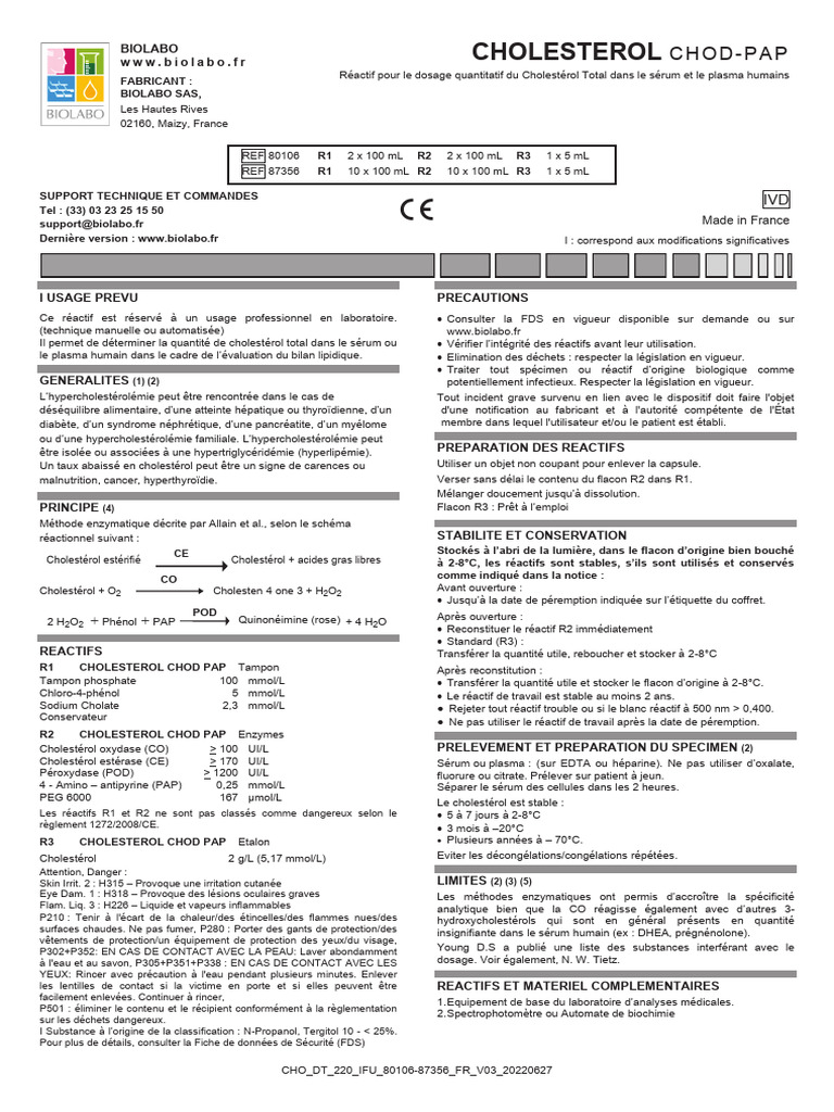 Cholesterol Chod Pap | Descargar gratis PDF | Hypercholestérolémie | Chimie