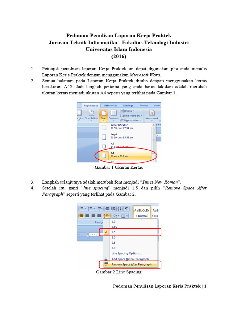 1.format Penulisan Laporan | PDF