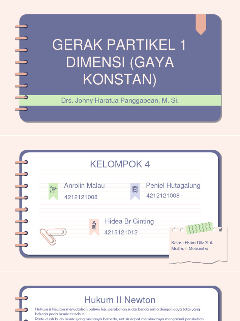 PPT. GAYA KONSTAN - KEL 1 MEKANIKA Baru | PDF