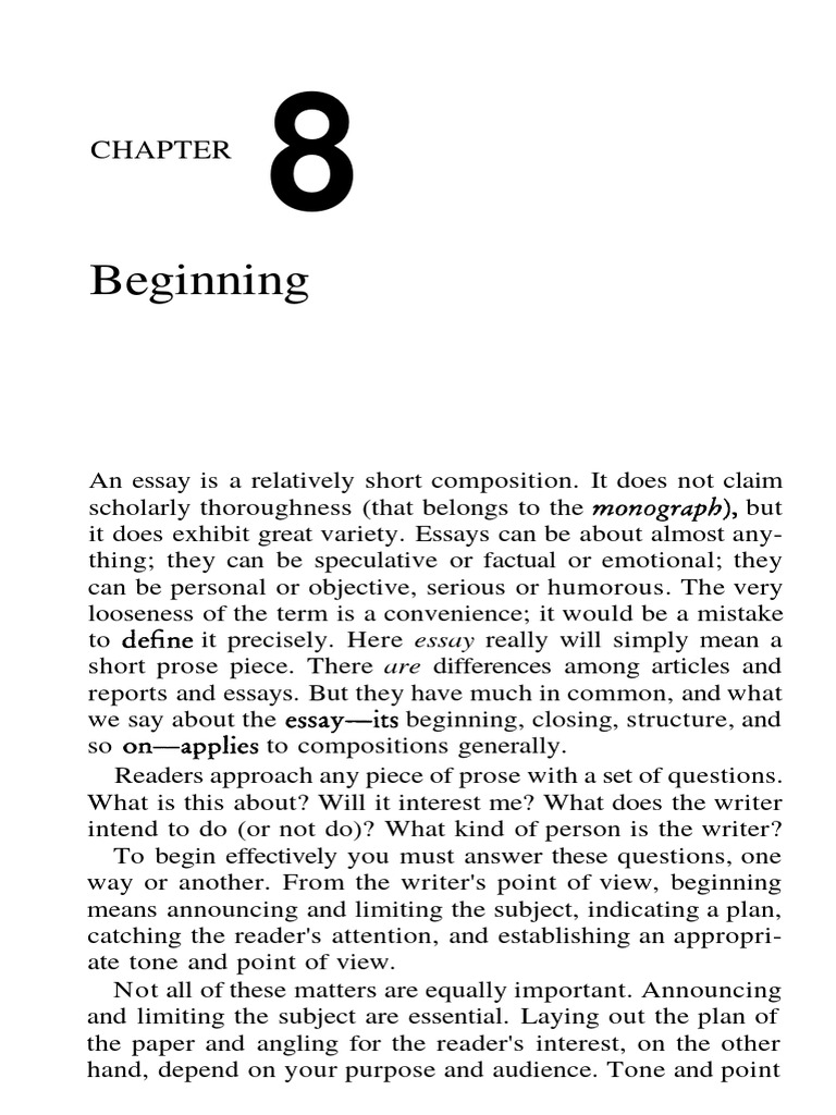 Beginning The Essay - Oxford Writing Guide (Thomas Kane) | PDF | Essays ...