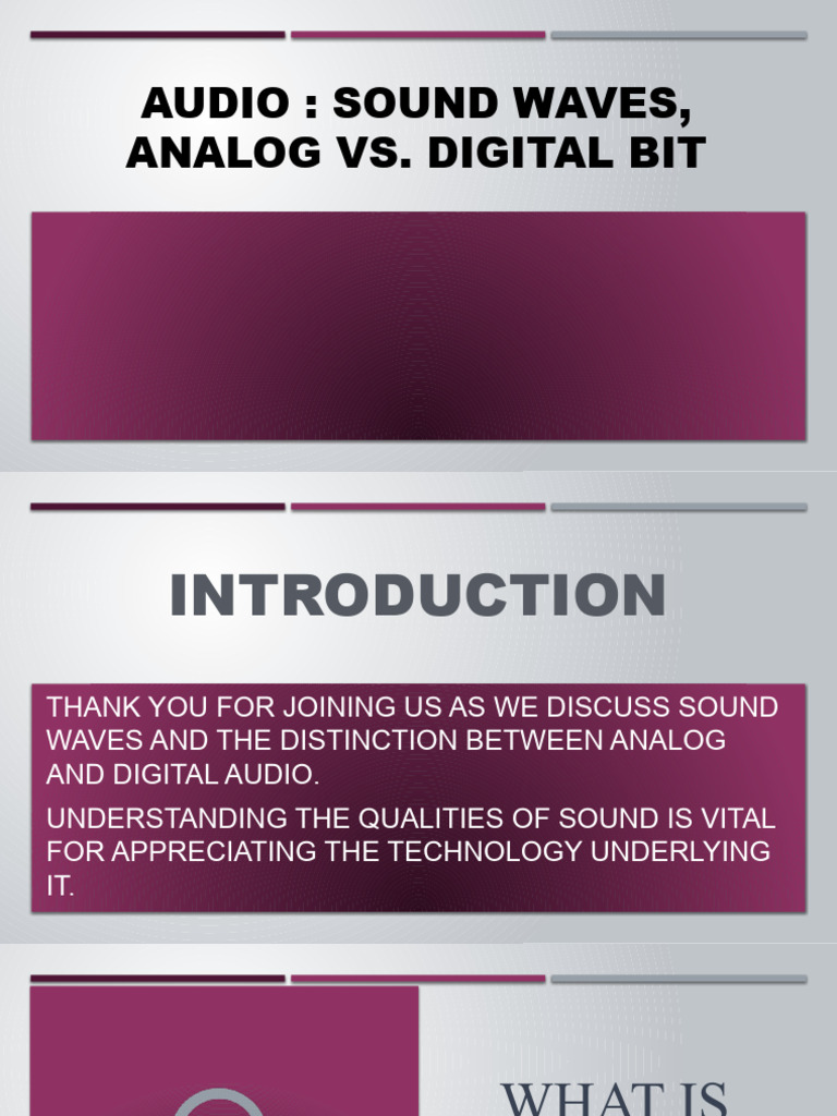 Analog vs. Digital Audio Explained | PDF | Digital Audio | Sound
