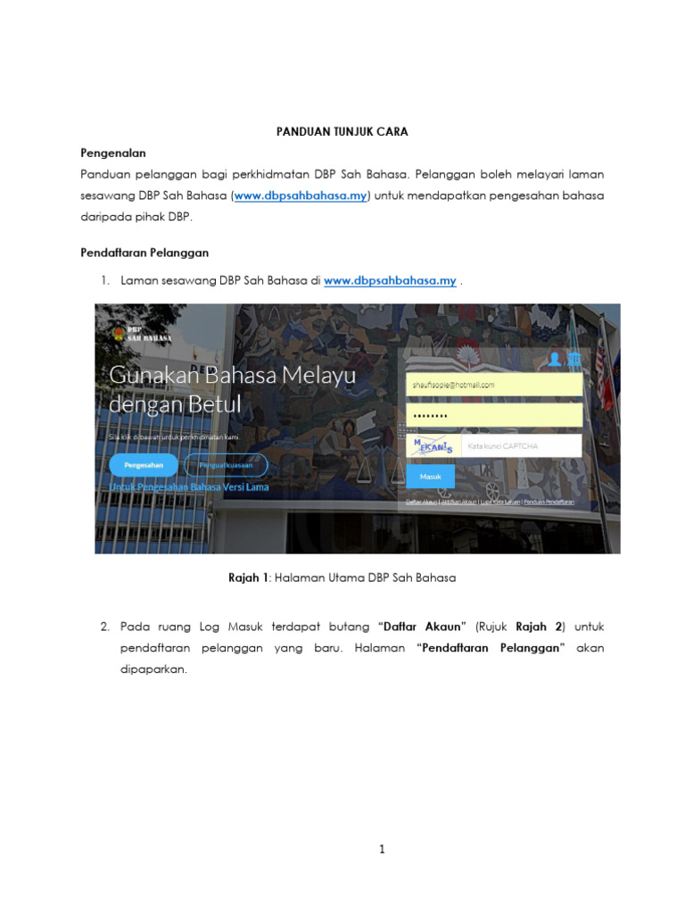 01 Panduan Pelanggan Akaun | PDF