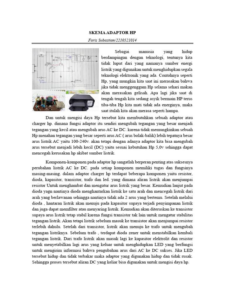 2210521014-Faris Subastian Fisika Skema Adaptor | PDF