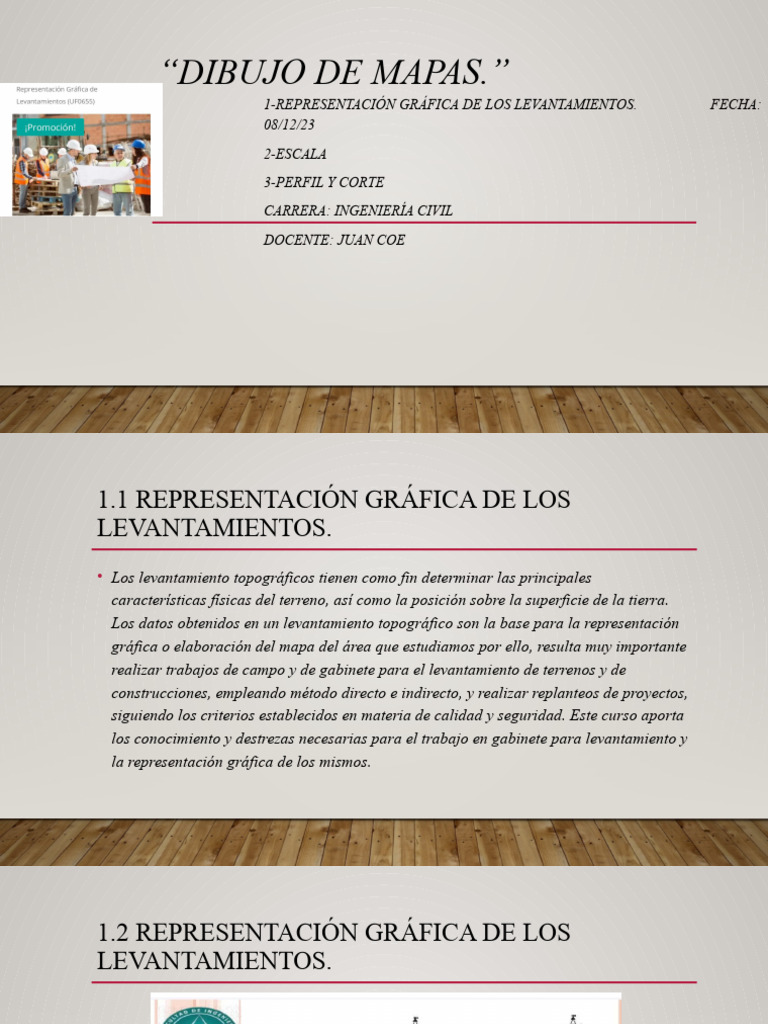 Presentación, Dibujos de Mapas | PDF | Topografía | Mapa