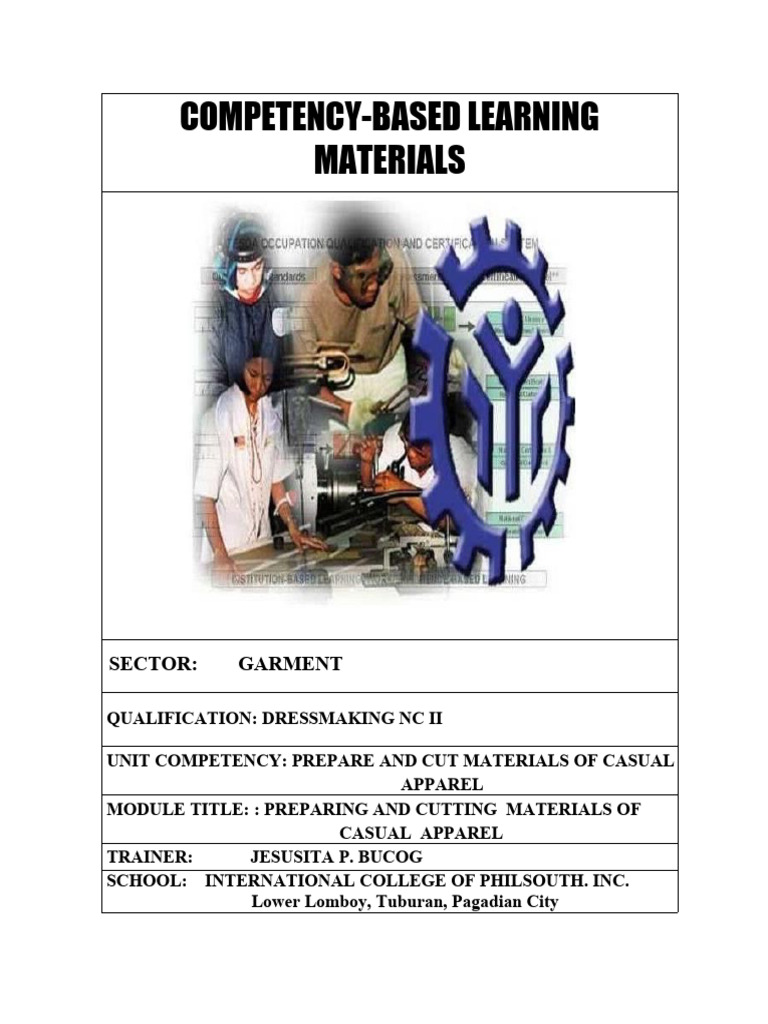 Module 2 Prepare and Cut Materials For Casual Apparel | Download Free ...