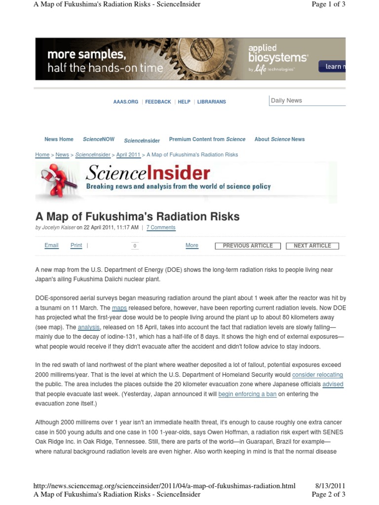 A Map of Fukushima | PDF | Fukushima Daiichi Nuclear Power Plant ...