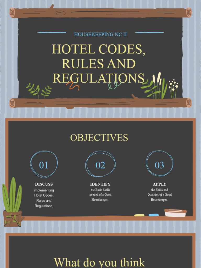 Hotel Codes, Rules & Housekeeping Skills | PDF | Business