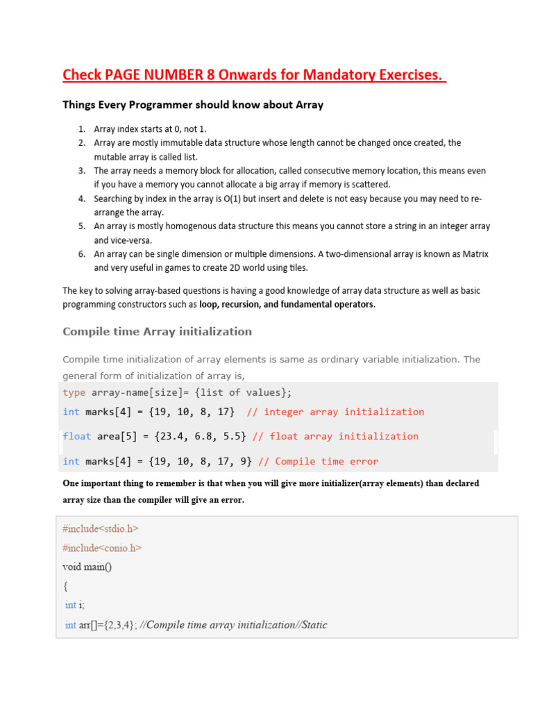 Check PAGE NUMBER 8 Onwards For Mandatory Exercises.: Things Every Programmer Should Know About ...