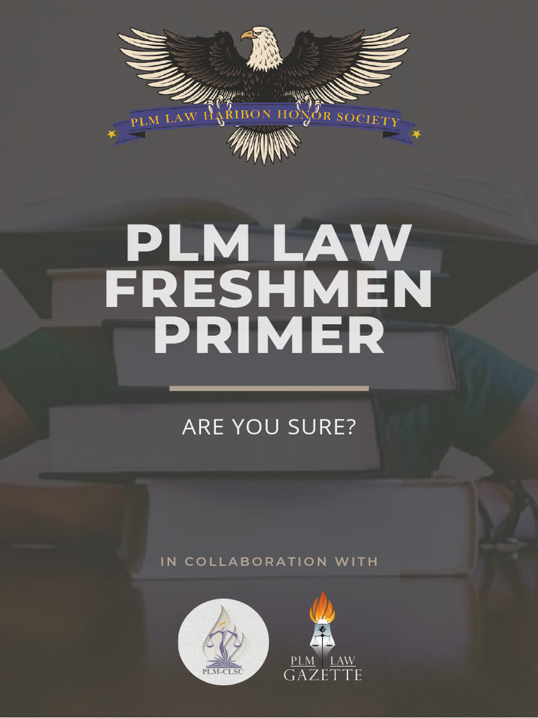 PLM Law Freshman Primer | PDF | Certiorari | Critical Thinking