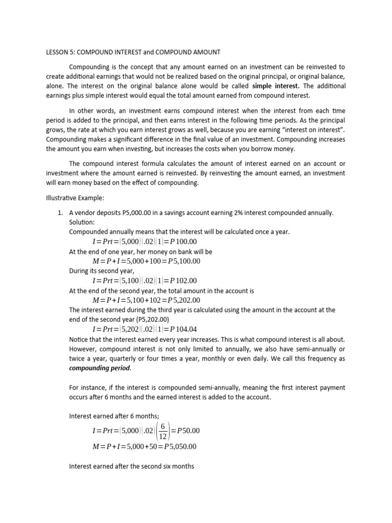 Impact of Rate Increase on Compound Interest | PDF | Finance & Money ...