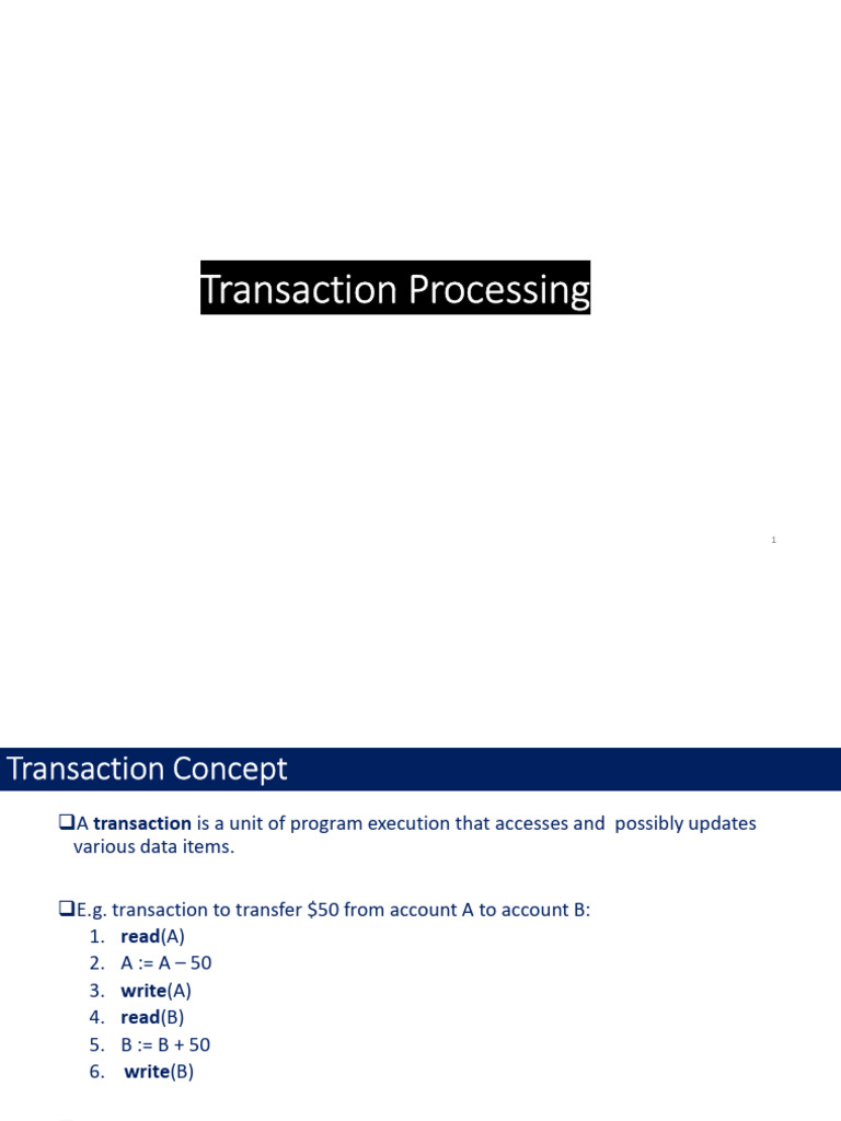 Transaction Processing | Download Free PDF | Database Transaction | Databases