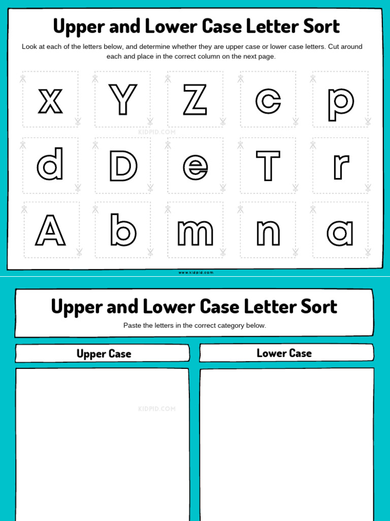 Uppercase and Lowercase Letters Worksheet | Download Free PDF | Letter ...