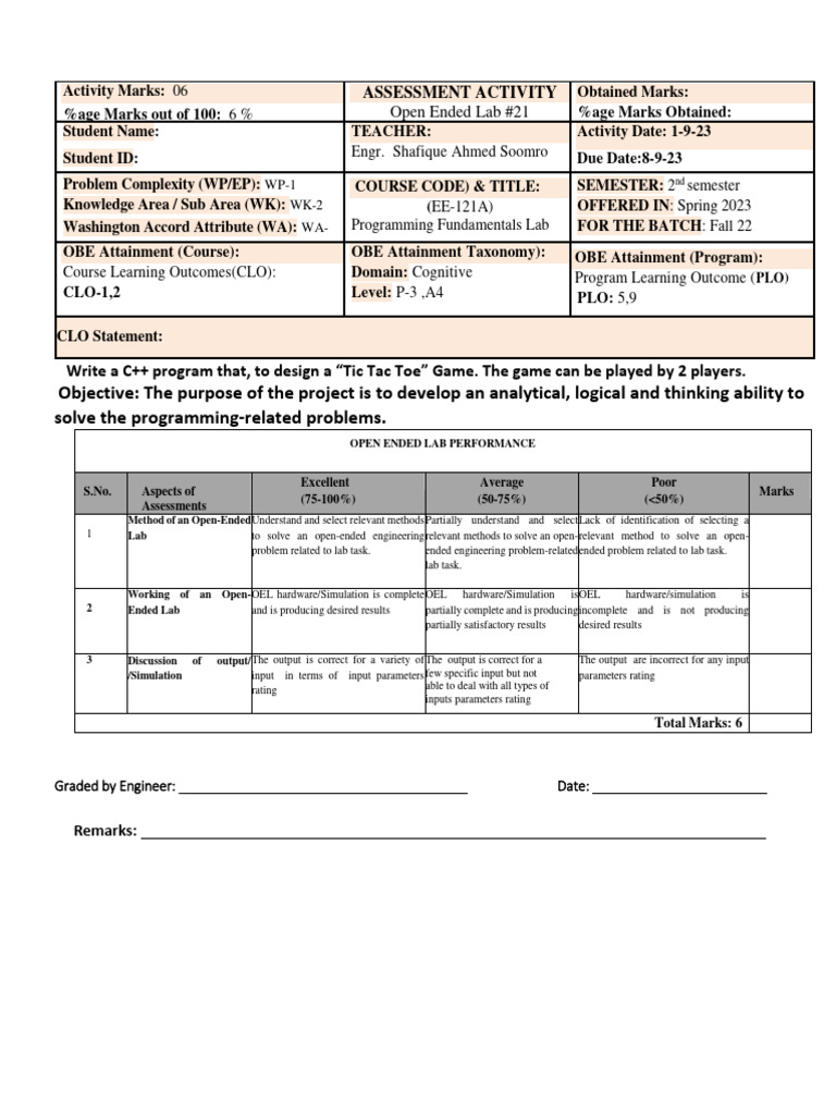 Oel #1 PF Lab Spring 2023. | PDF Oel #1 PF Lab Spring 2023. | PDF