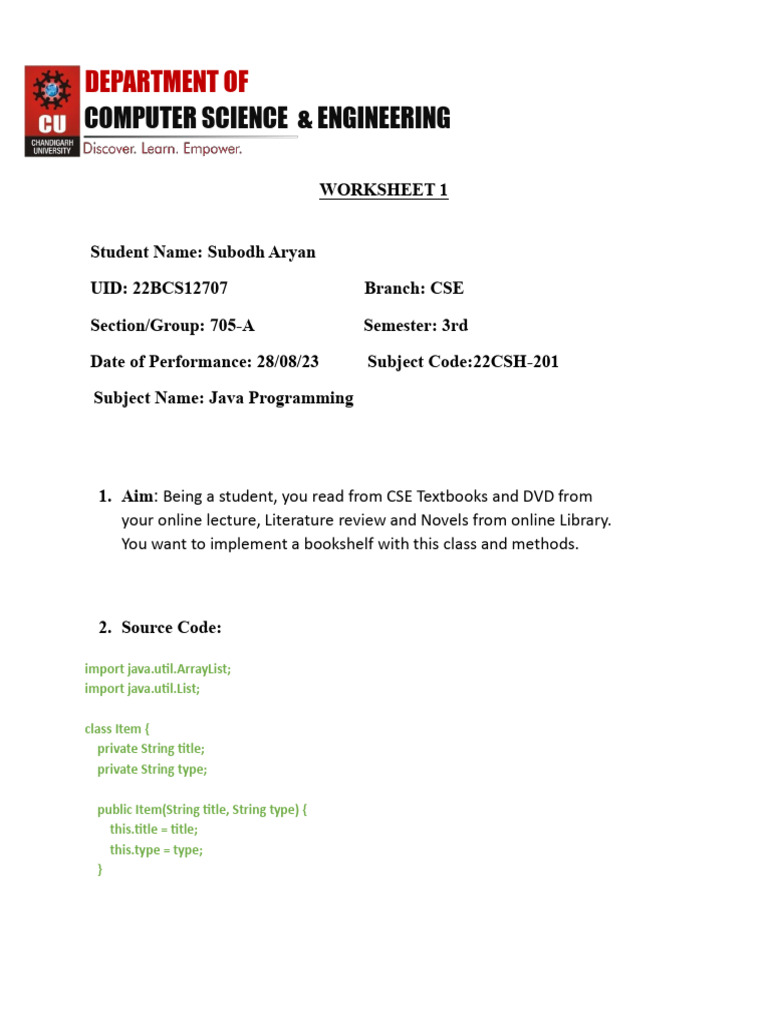 Worksheet Template Java Programming 2 Pdf Java Programming