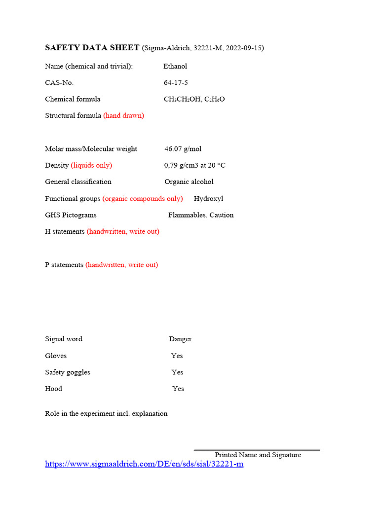 Safety Data Sheet 1 | PDF