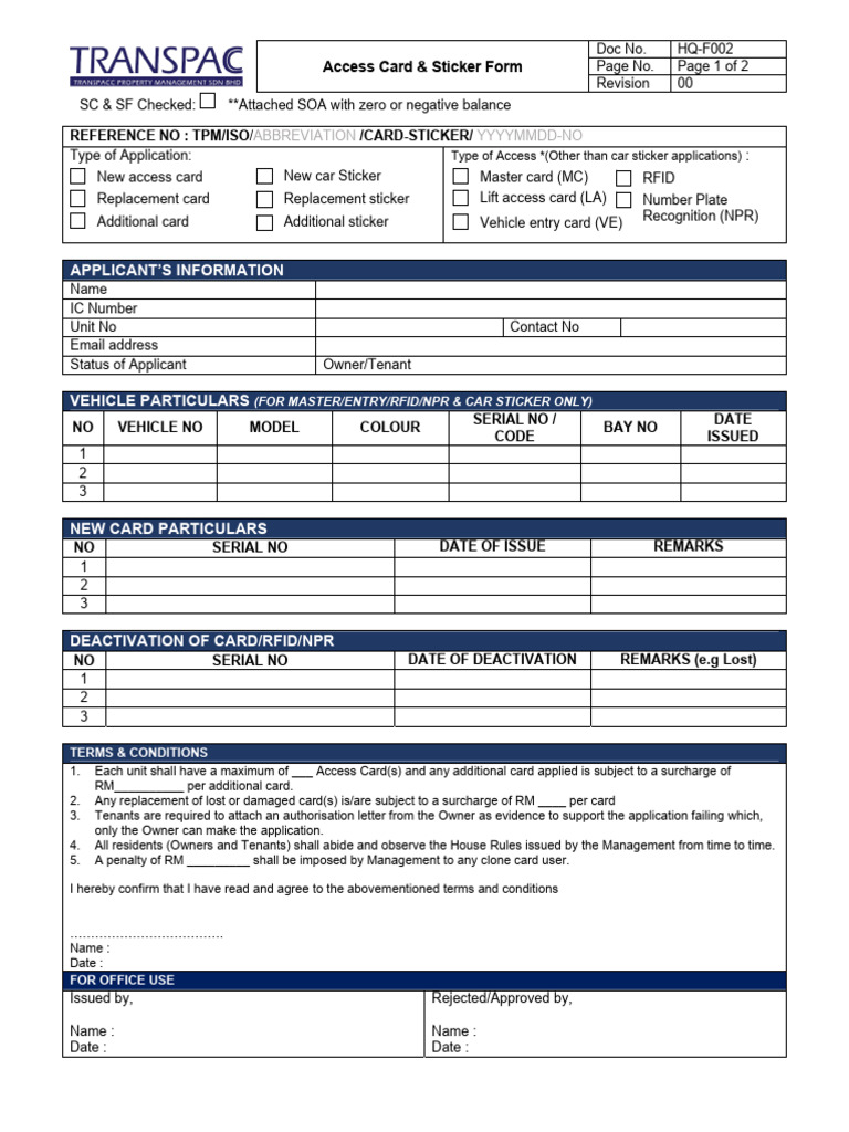 HQ-F002 Access Card - Sticker | PDF | Radio Frequency Identification ...