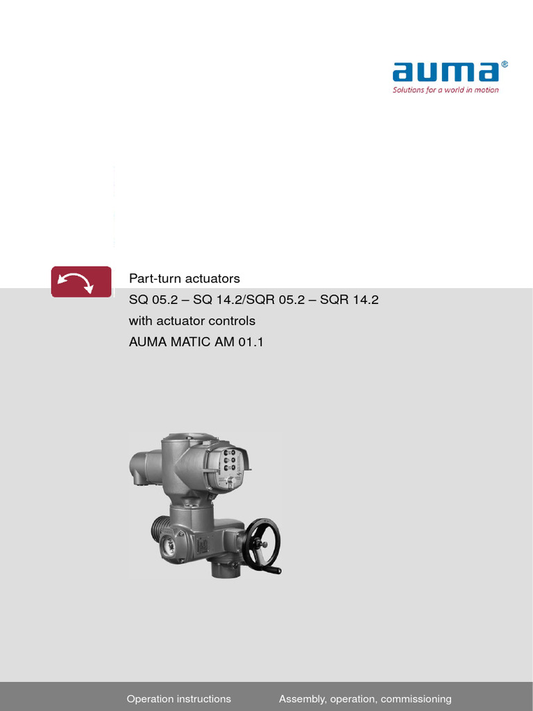 Part-Turn Actuators SQ With Actuator Control AM01 1 | PDF | Screw | Valve