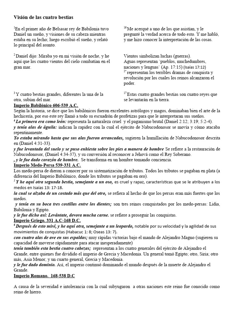 Daniel 7 Imprimir | PDF | Daniel (figura bíblica) | Iglesia Católica