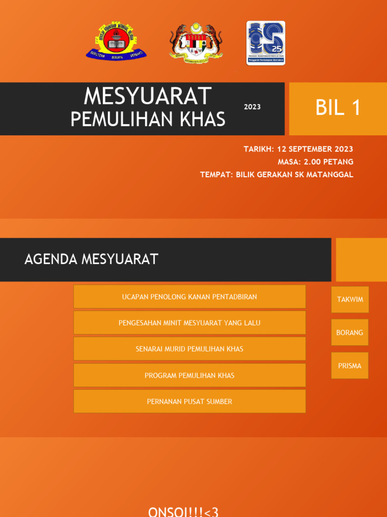 Mesyuarat Pemulihan Khas Bil 1 2023 | PDF