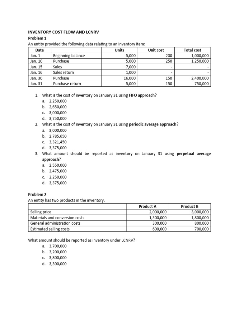 04 Inventory Estimation | PDF | Inventory | Cost