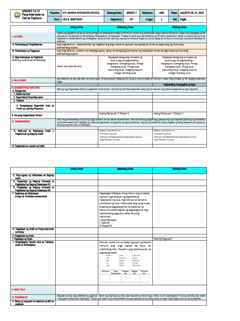 AP7 - Linggo-1-2 | PDF