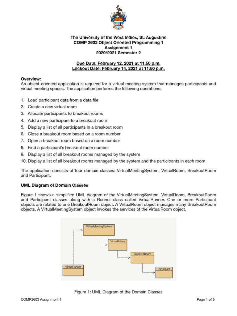 Comp2603 Assignment 1 2021 Pdf Programming Constructor Object Oriented Programming 