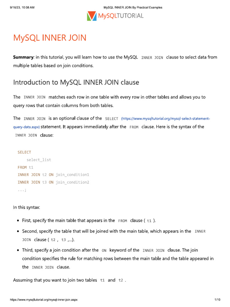 Mysql Inner Join Pdf 5511