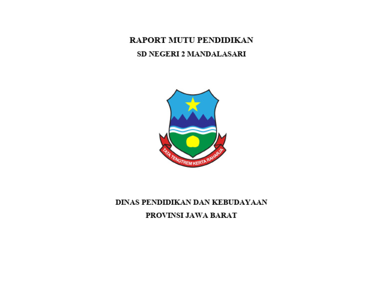 Cover Raport Mutu Pendidikan | PDF