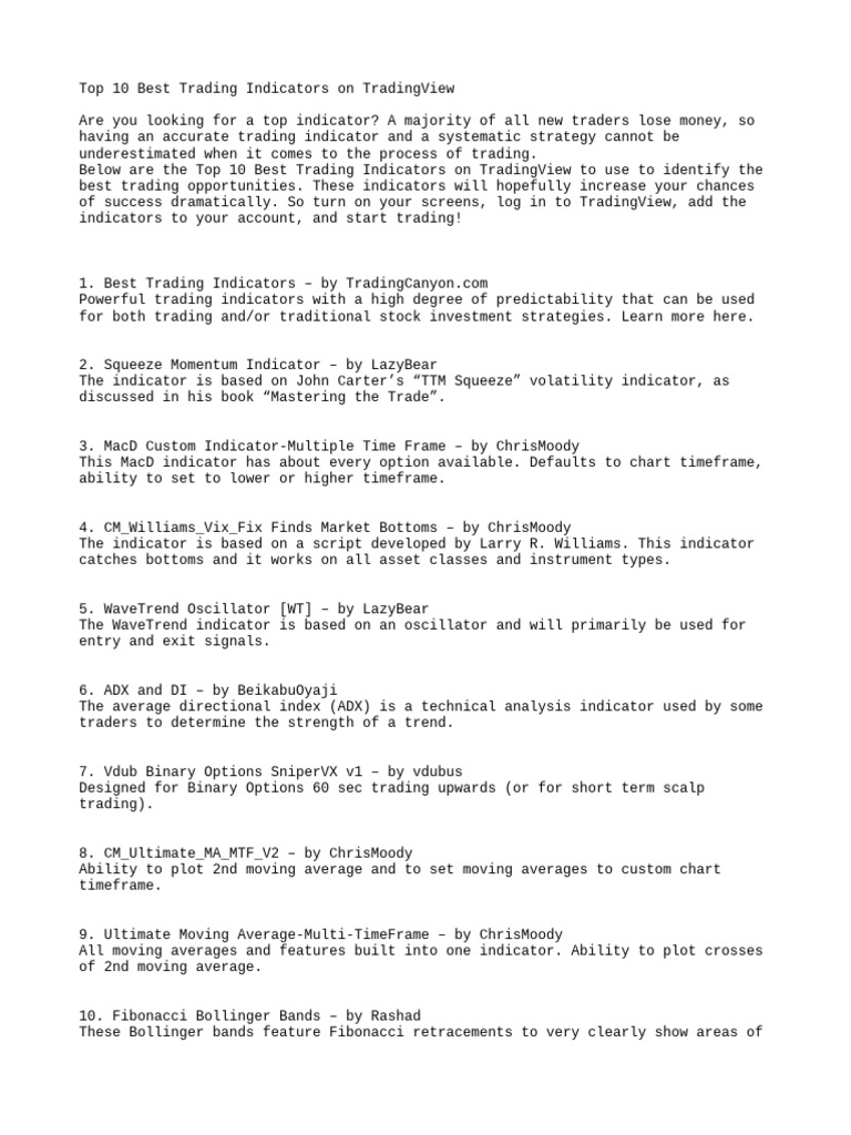 Top 10 Indicators | PDF