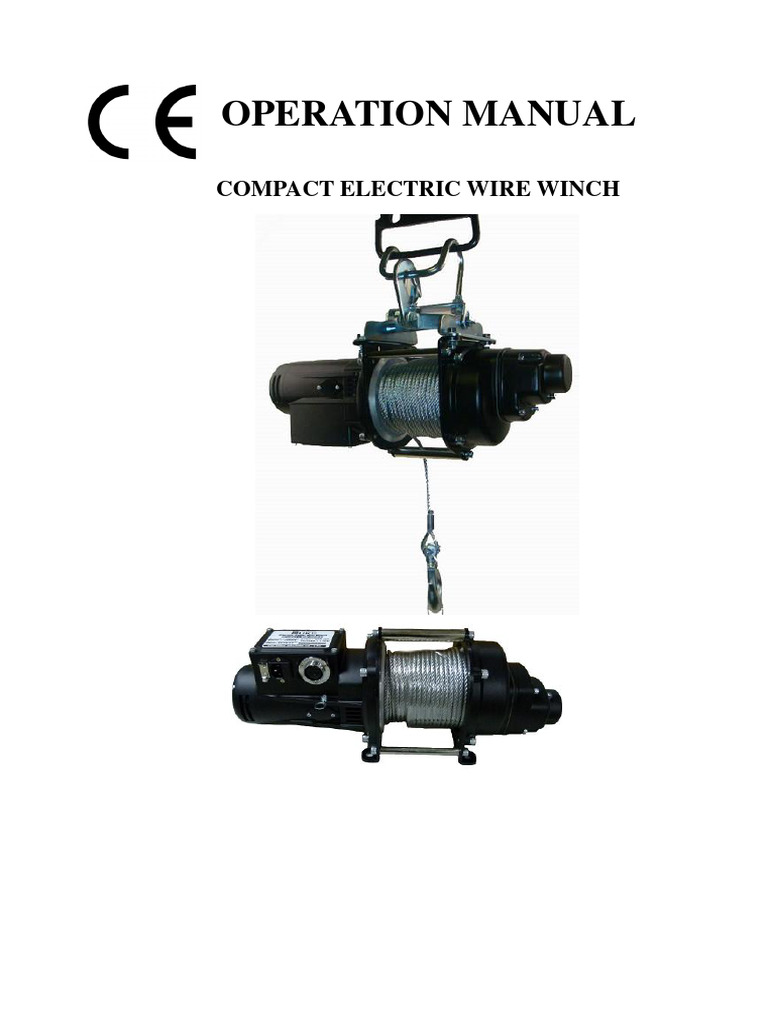 Duke Electric Wire Winch Manual | PDF | Electrical Connector | Ac Power ...