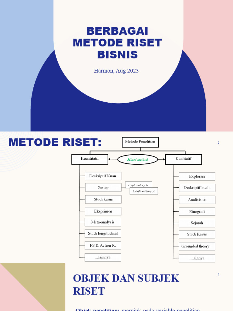 Topik4-Berbagai Metode Riset Bisnis-RevAug23 | PDF